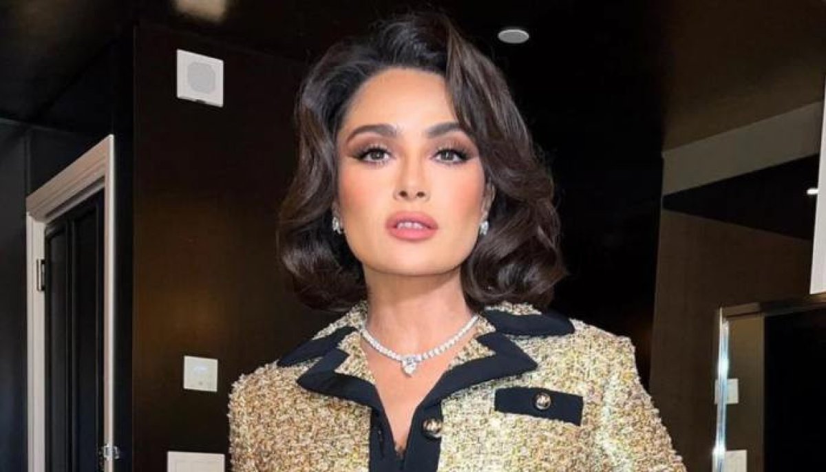 Salma Hayek quips about her ageing in a close-up, makeup free selfie