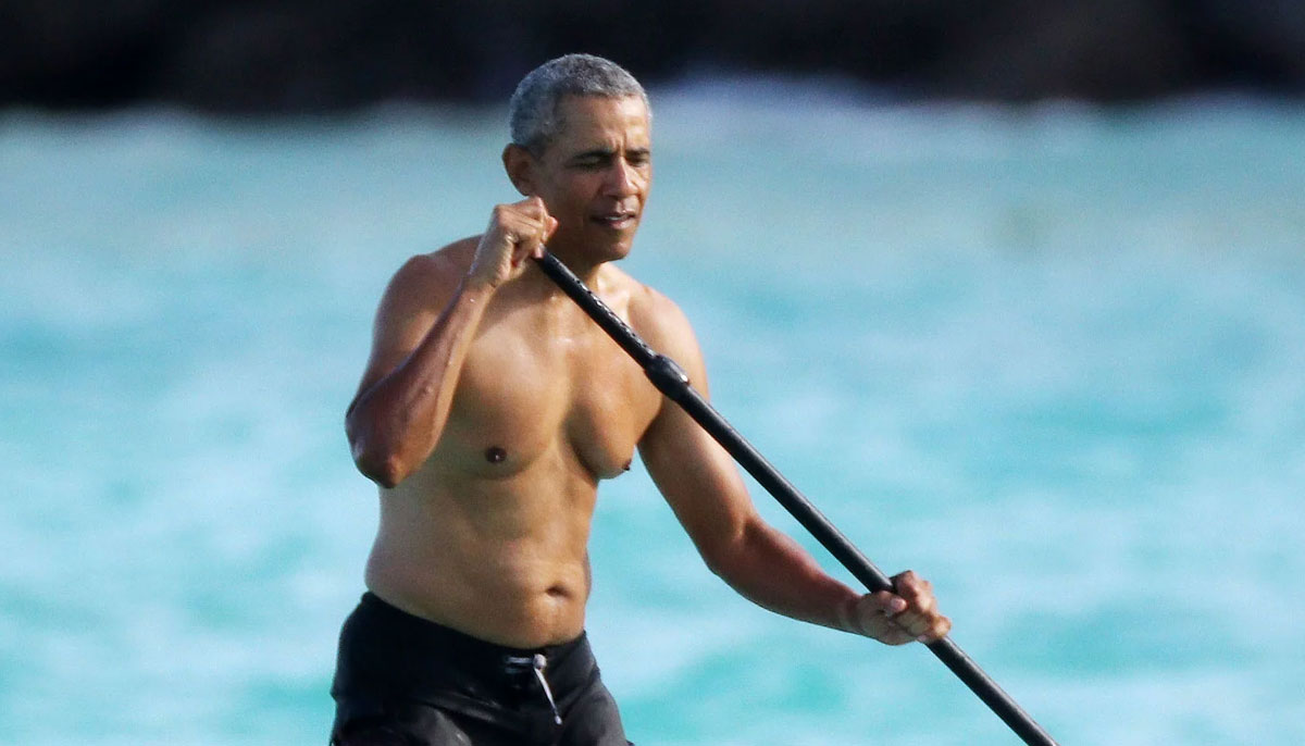 Obama is paddling through all the stress on Hawaii trip with family