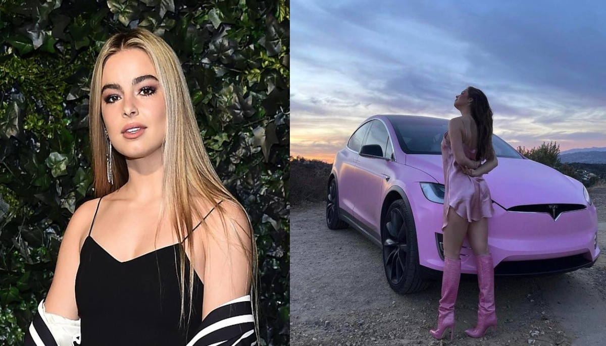 Addison Rae changes her pink Tesla after over attention from paparazzi