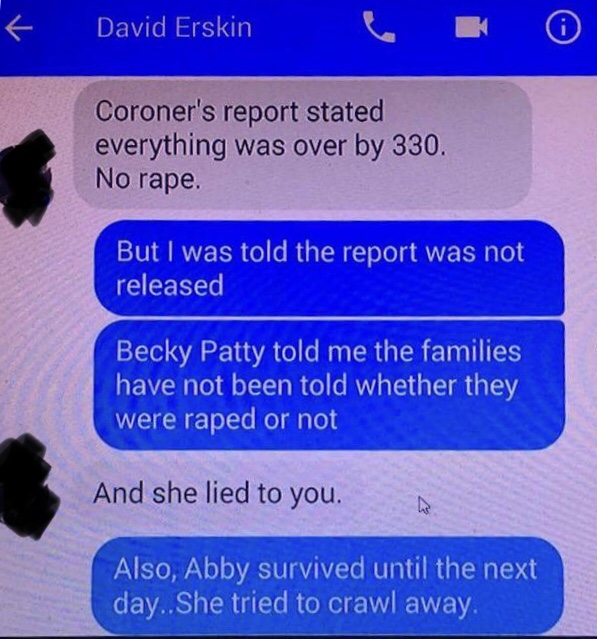 Shocking Details Surface From Delphi Leaked Texts