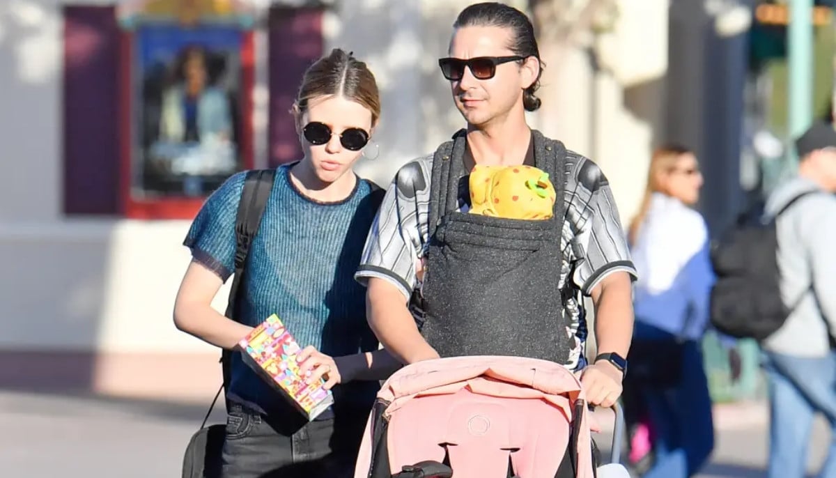 Shia LaBeouf, Mia Goth show infrequent glances of their daughter