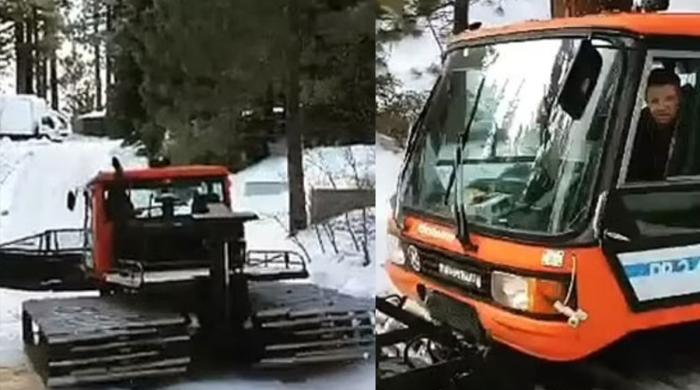 In Pictures: Snowcat snow plow that ran over Jeremy Renner's leg