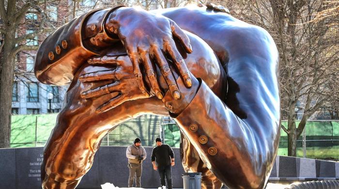 Martin Luther King Jr. sculpture in Boston receives backlash online