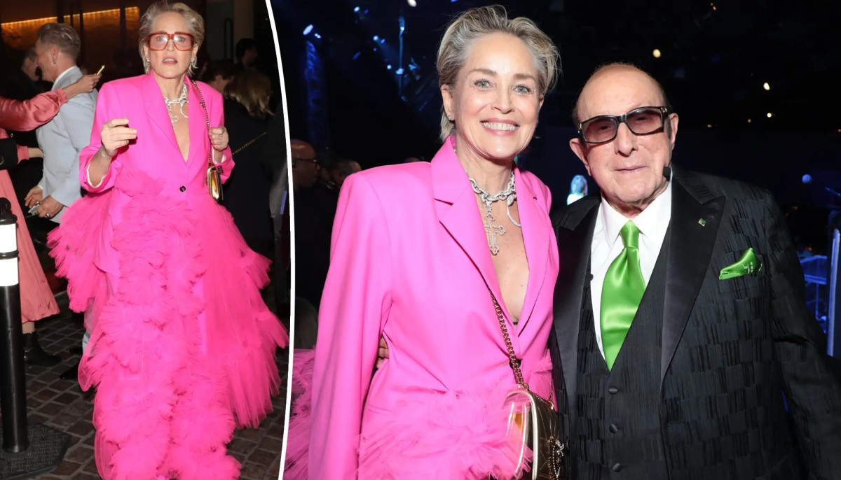 Sharon Stone brings WEED to Clive Davis’ pre-Grammy gala