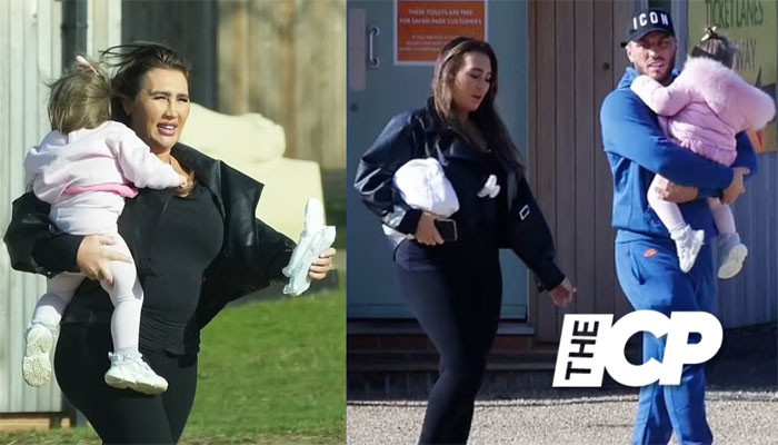 Lauren Goodger and ex Charles Drury look happy together on day out