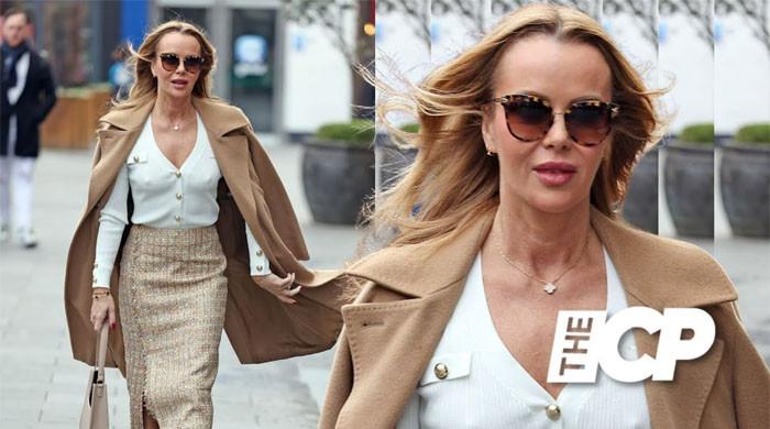 Amanda Holden Goes Braless In Cardigan Despite Cold Weather The Celeb