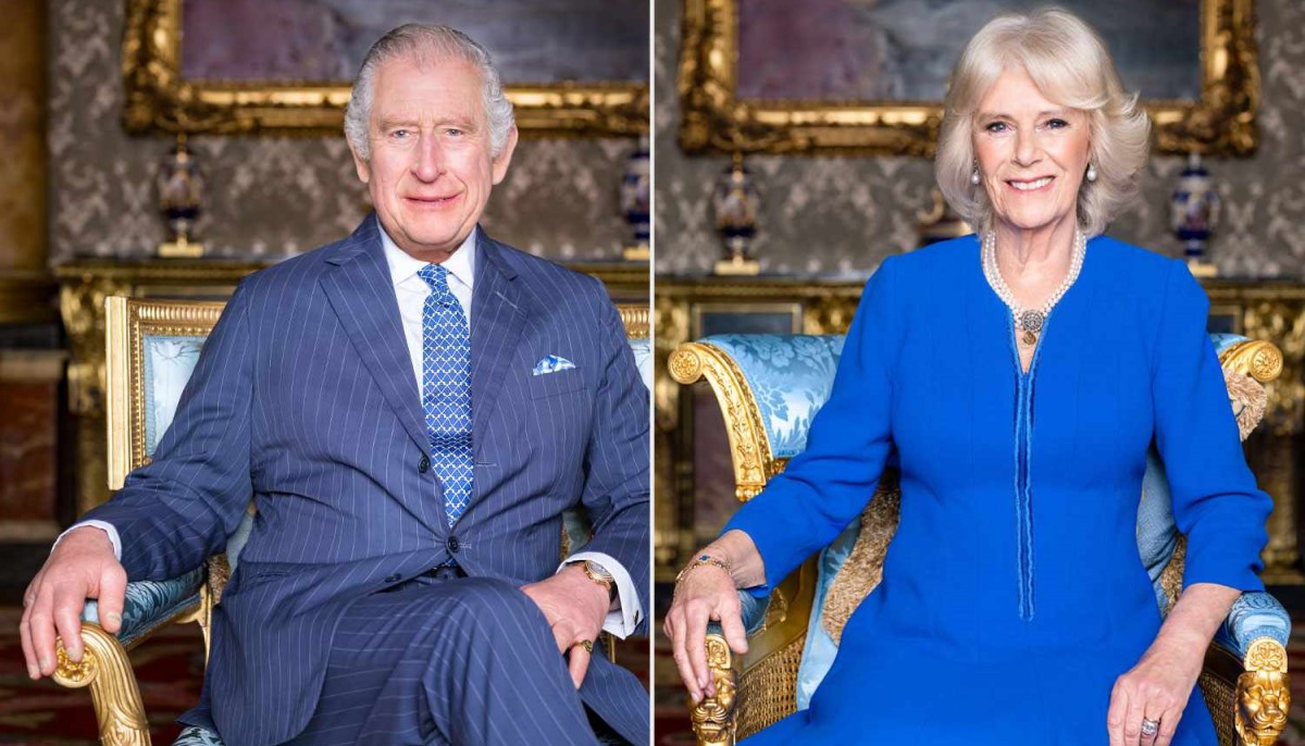 Queen Camilla Wearing Queen Elizabeth's Coronation Robe for Crowning