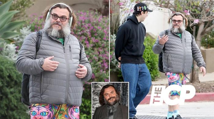 Bowser actor, Jack Black spotted in funky shorts with natural gray ...