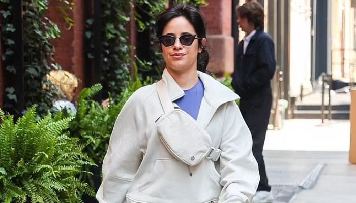 Camila Cabello DONS sweatshirt over ‘pale blue leotard’ heading to a ... Camila Cabello DONS sweatshirt over ‘pale blue leotard’ heading to a ...