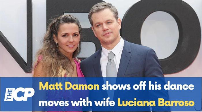 Matt Damon shows off his dance moves with stunning wife Luciana Barroso ...