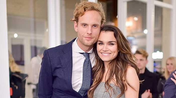 Frozen star Samantha Barks expecting first child with husband Alex Stoll