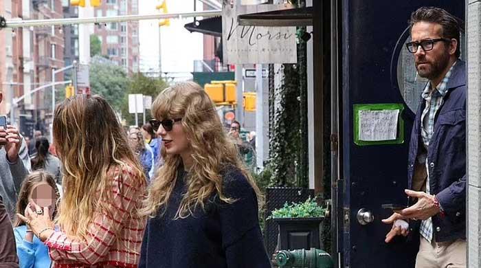 Taylor Swift channels school girl at Blake Lively, Ryan Reynolds ...