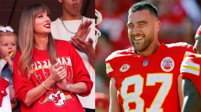 Taylor Swift flaunts ‘87’ bracelet while cheering for Travis Kelce