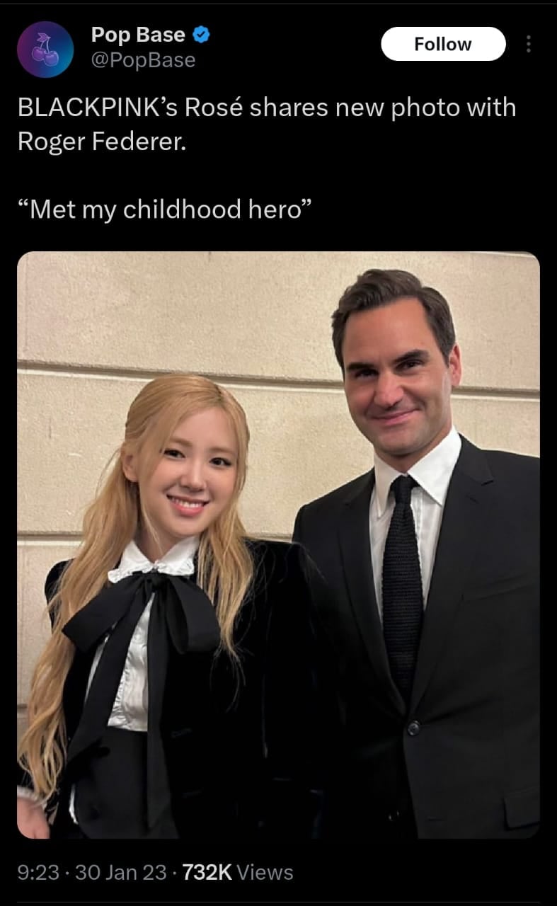 Blackpink’s Rose meets her childhood hero