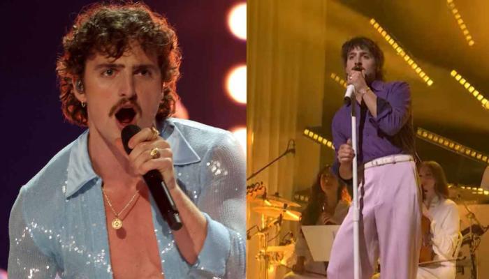 Benson Boone marks 'SNL' debut in signature style