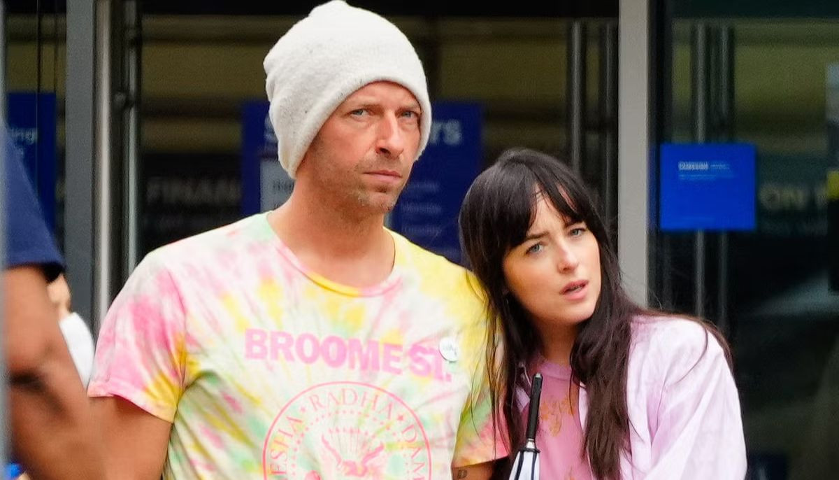 Dakota Johnson's fiancé Chris Martin reacts to her Matty Healy dream
