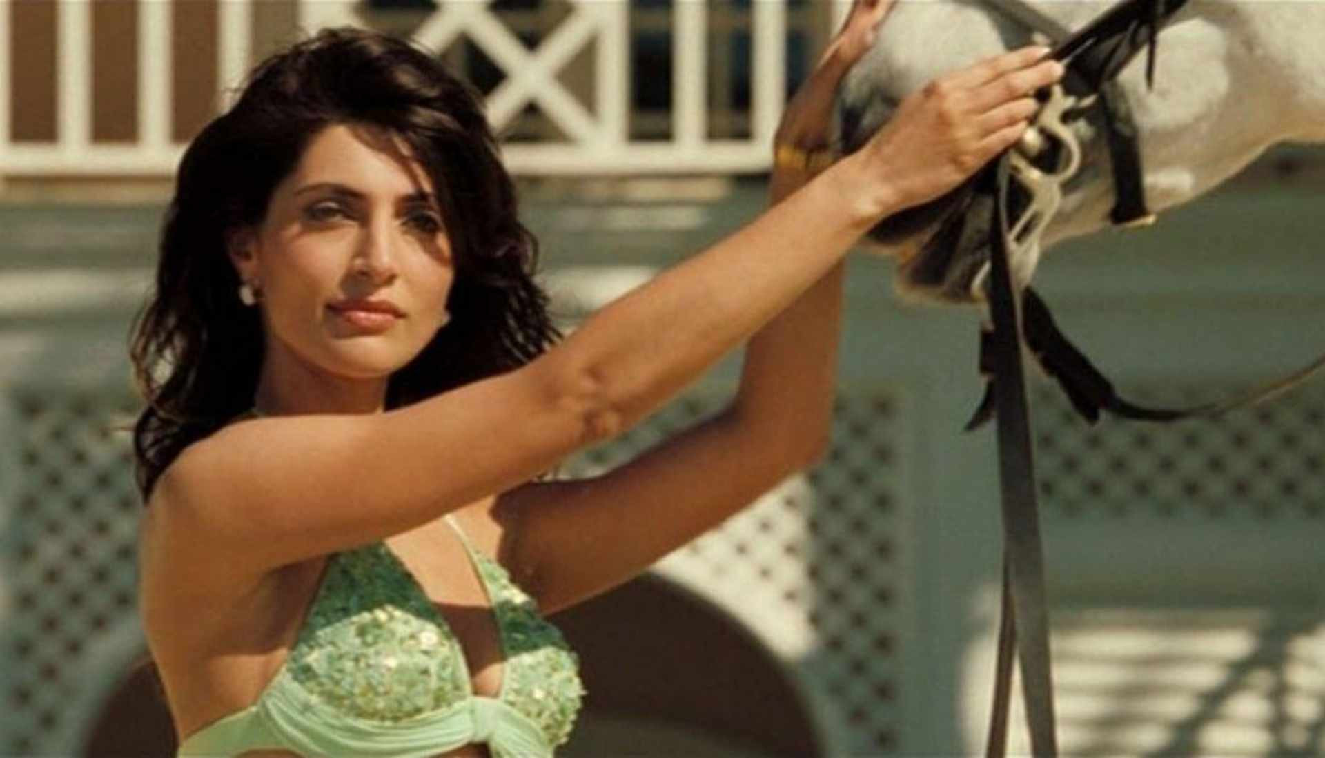 Bond girl welcomes first child at 47